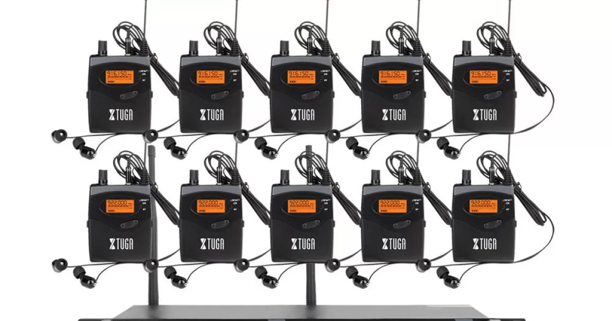 Xtuga Rw2080 - 10 Bodypacks Best Affordable In Ear Monitor System For ...