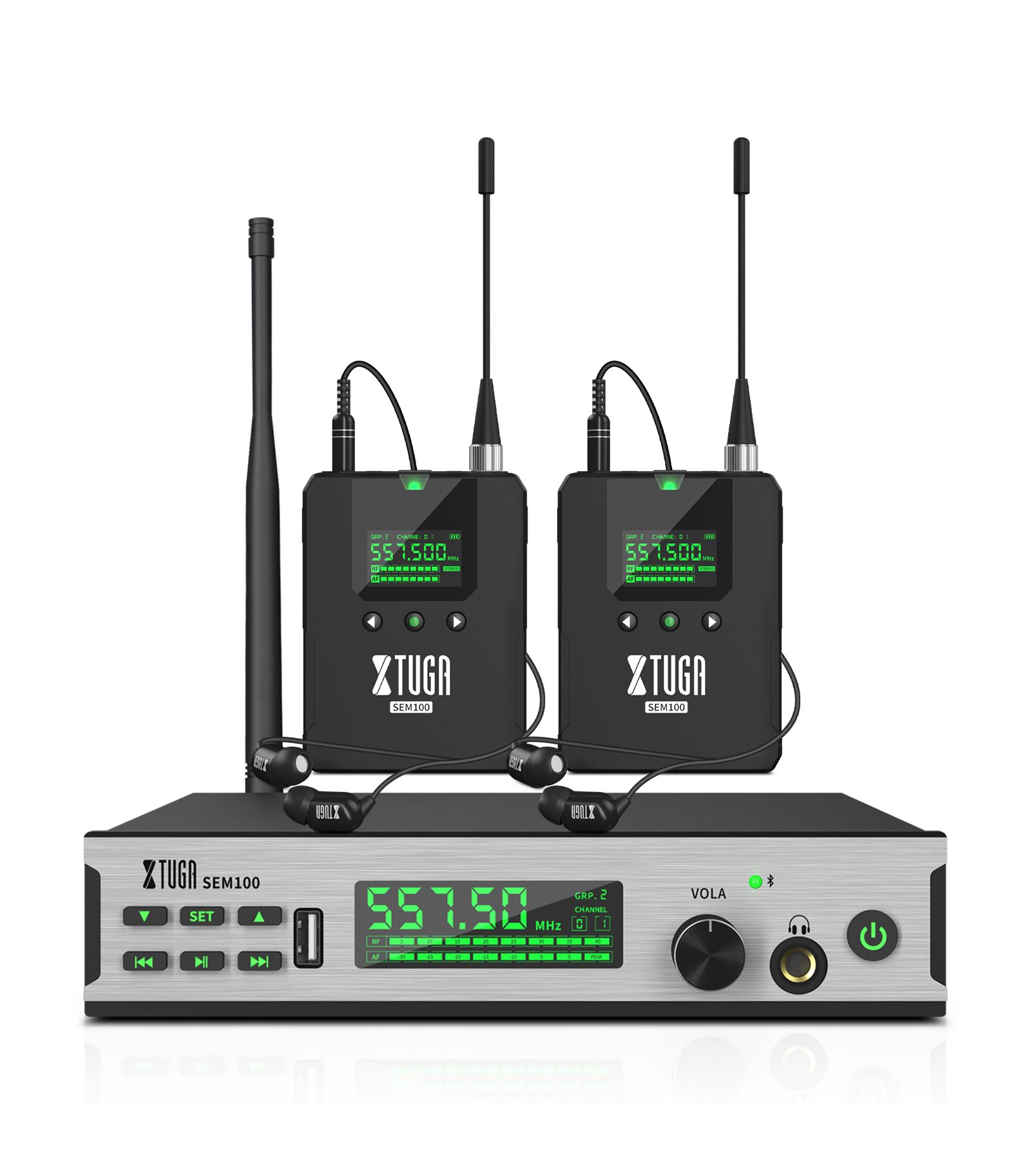 Xtuga Sem100 Professional Frequency Wireless In Ear Monitor System | Xtuga-Audio